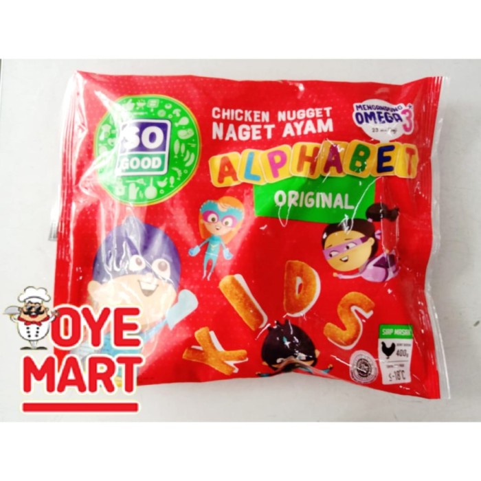 Jual SO GOOD CHICKEN NUGGET ALPHABET 400GR/NAGET AYAM BENTUK HURUF | Shopee Indonesia