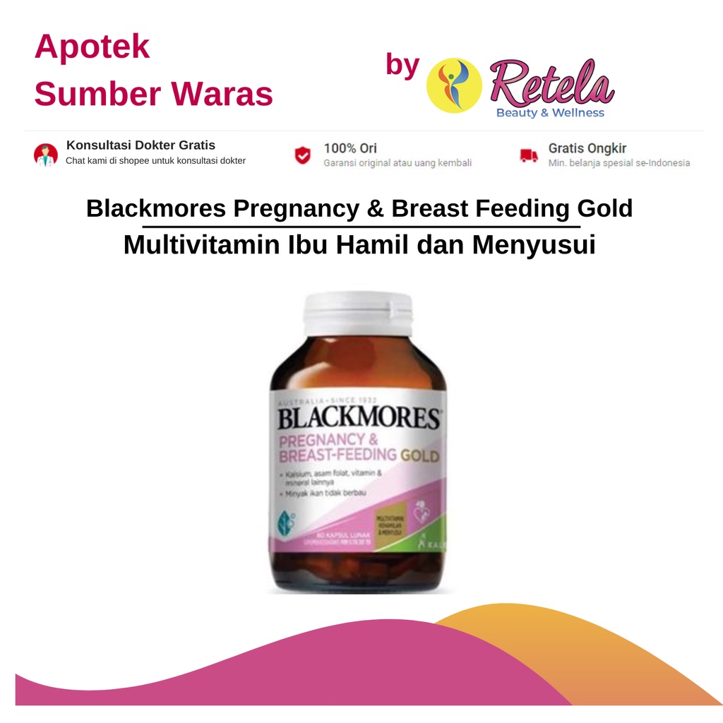 Jual BLACKMORES PREGNANT & BREASTFEEDING GOLD 1 BOTOL 60 TABLET ...