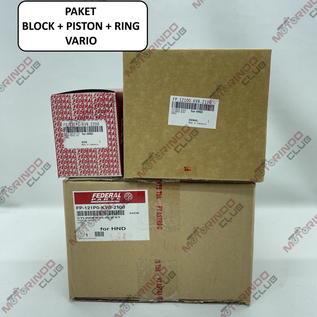 Jual Paket Silinder Blok motor VARIO merek Federal Parts | Paket ...