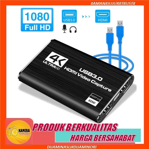Jual Video Capture Card Adapter USB 3.0 2.0 4K Adaptor Vidio Audio HDMI ...