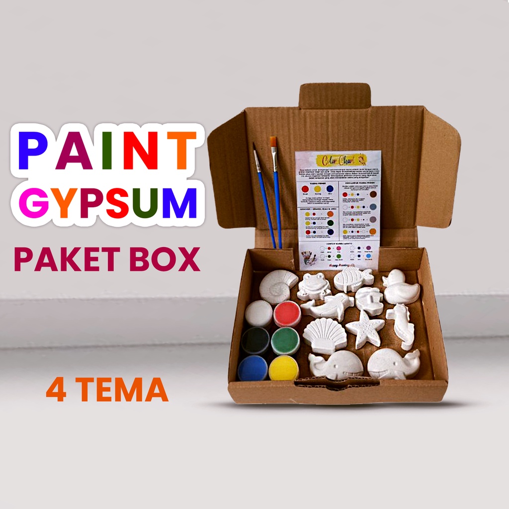 Jual Paket Lukis Gypsum Set Melukis Anak Lengkap DIY Mainan Mewarnai ...