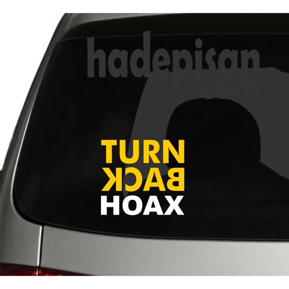 Jual Stiker Mobil Cutting Sticker Turn Back Crime HOAX Diskon | Shopee ...