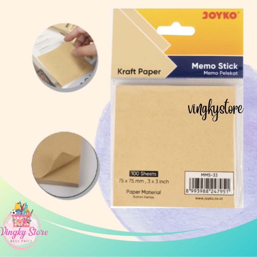 Jual Memo Stick Kraft Paper Joyko MMS-33 | Shopee Indonesia