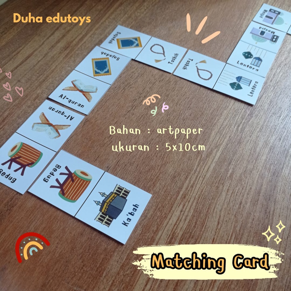 Jual Permainan Kartu tema Islam, Matching Card, Memasangkan Kartu ...