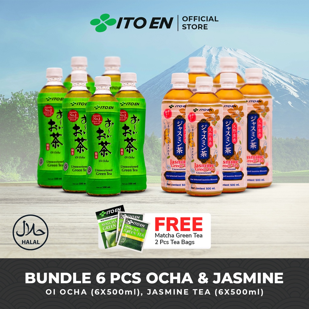 Jual ITO EN Paket Oi Ocha Tea 6 pcs & Jasmine Tea 6 pcs - Bundle Mix | Shopee Indonesia