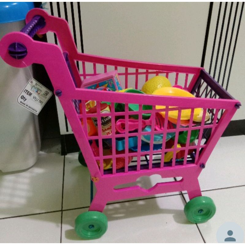 Jual Mainan Anak Troly Keranjang Buah & Sayur Besar Kereta Dorong ...