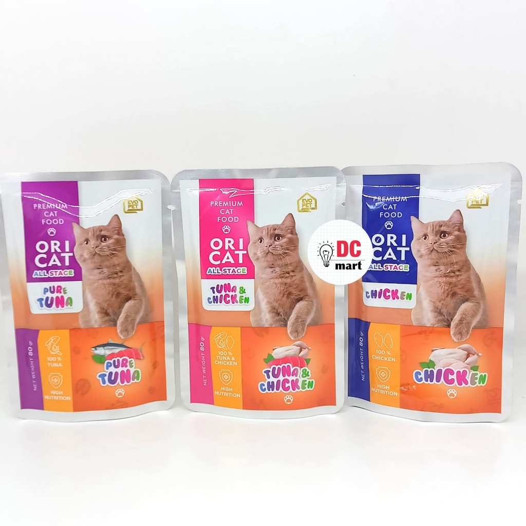 Jual ORICAT POUCH 80gr / ORI CAT Pouch Makanan Kucing Basah Adult ...