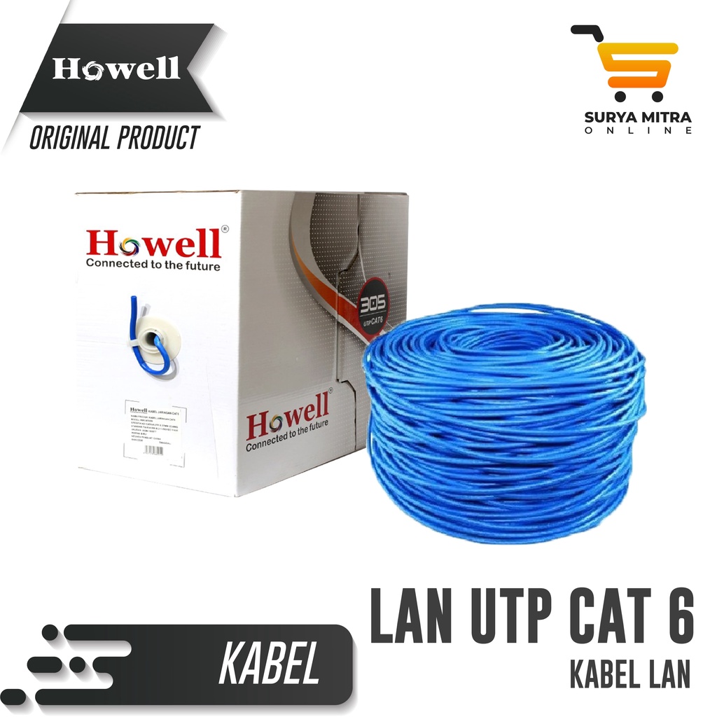 Jual Kabel LAN UTP Cat 6 Roll 305 Meter HOWELL | Shopee Indonesia