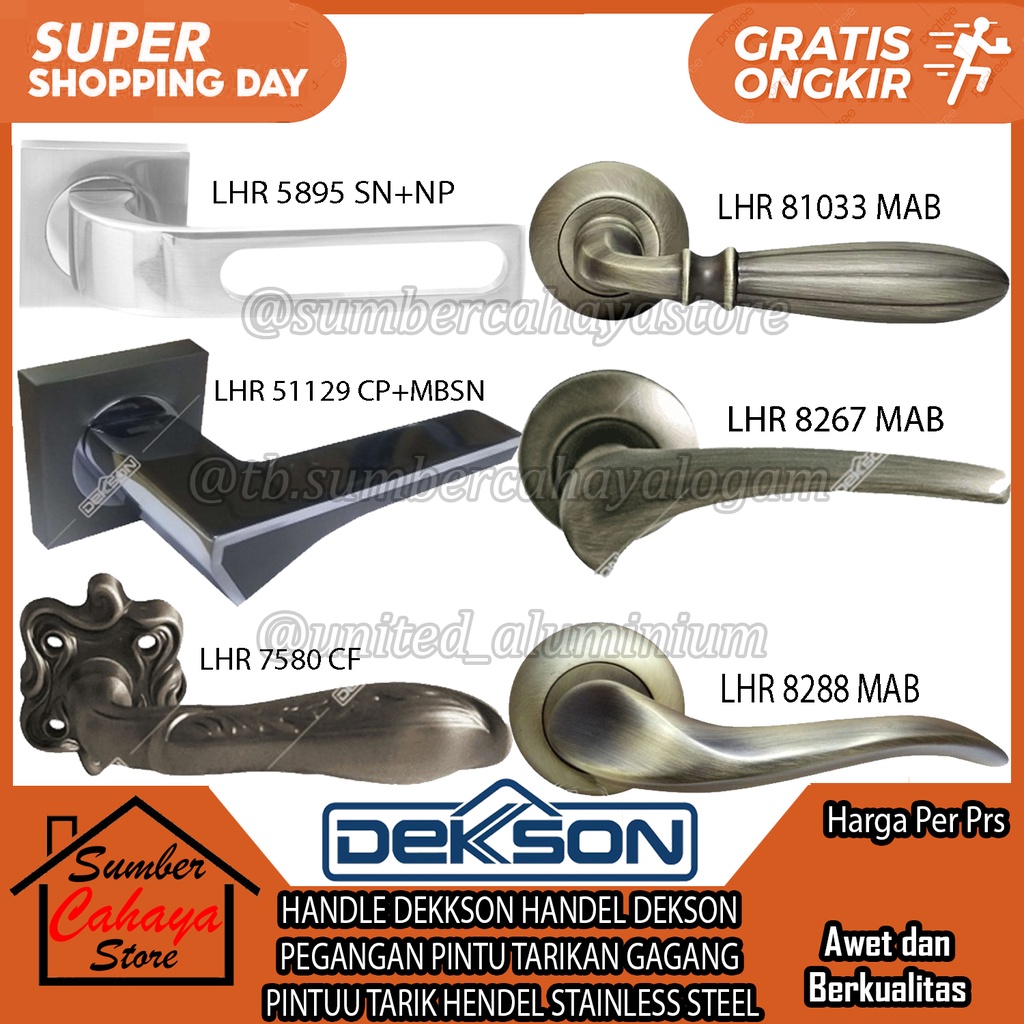 Jual Dekson Aksesoris Tarikan Kunci Pintu Handle Hendel Handel Dekkson ...