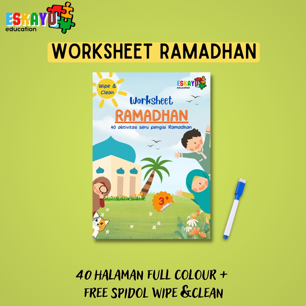 Jual WORKSHEET SPESIAL RAMADHAN / worksheet anak / lembar kerja anak ...