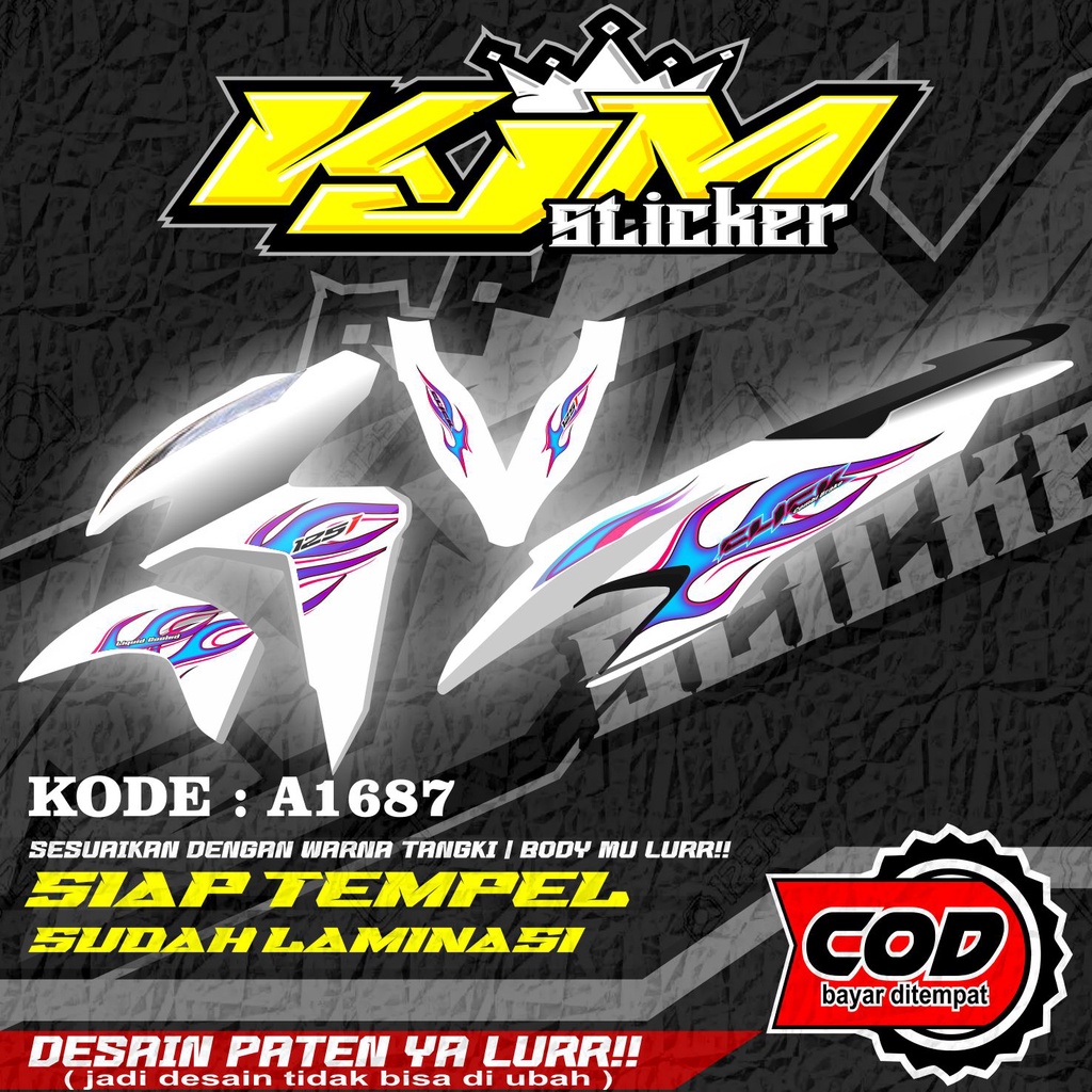 Jual STRIPING VARIO MOTIF API PALING KEREN (BONUS LAMINASI) | Shopee ...
