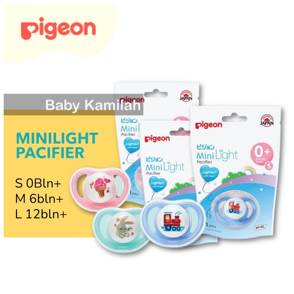 Jual PIGEON Minilight Pacifier ukuran S 0bln+ M 6bln+ L 12bln+ - Empeng Bayi PIGEON ukuran S M ...