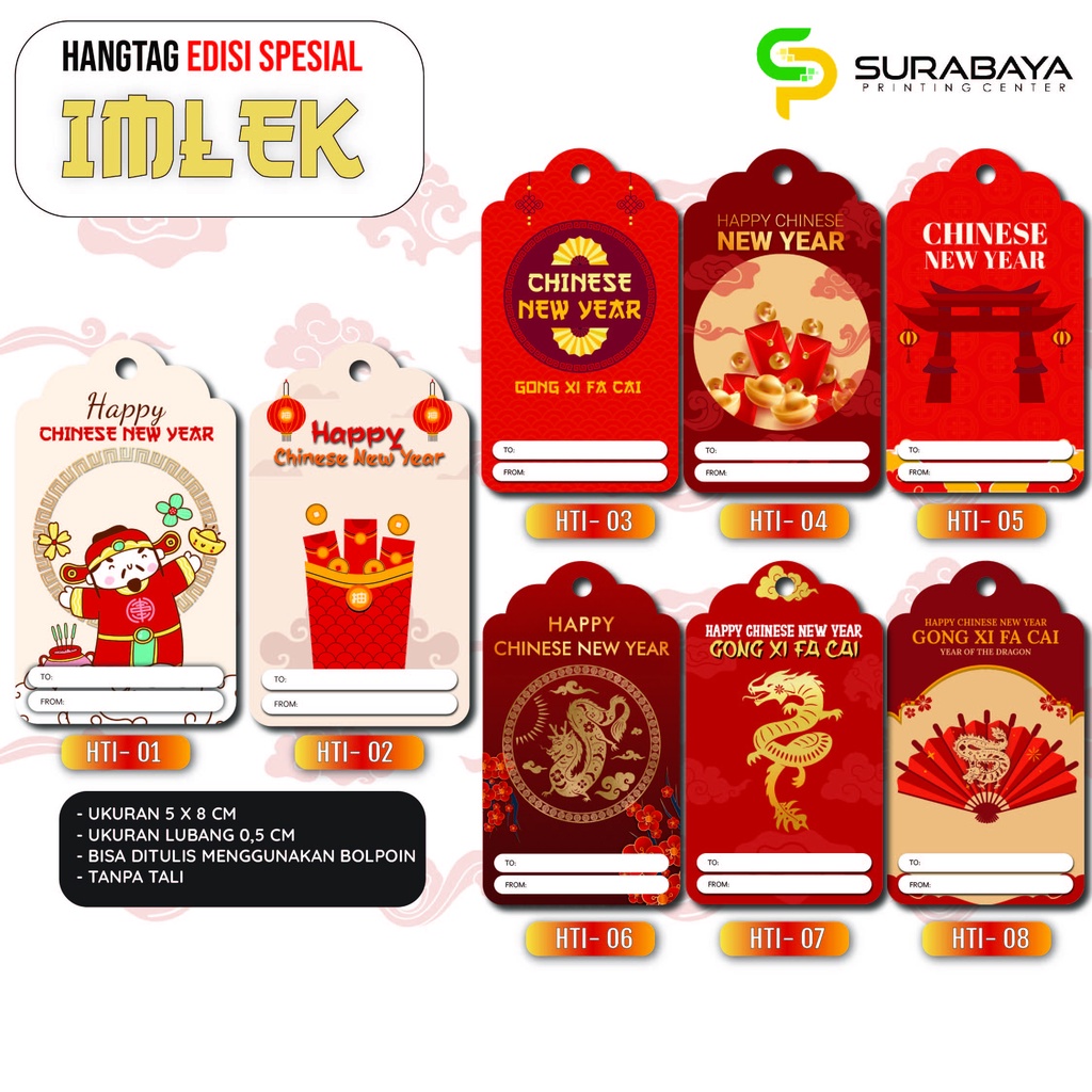 Jual HANG TAG Imlek | HANG TAG Chinese New Year | HANG TAG Parcel EDISI KHUSUS 56 PCS | Shopee ...