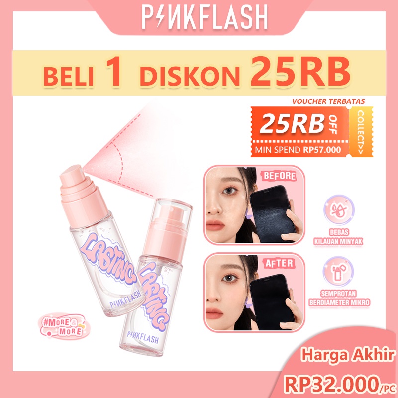 Jual PINKFLASH #More&More Shine-free Oil-control Matte Setting Spray ...