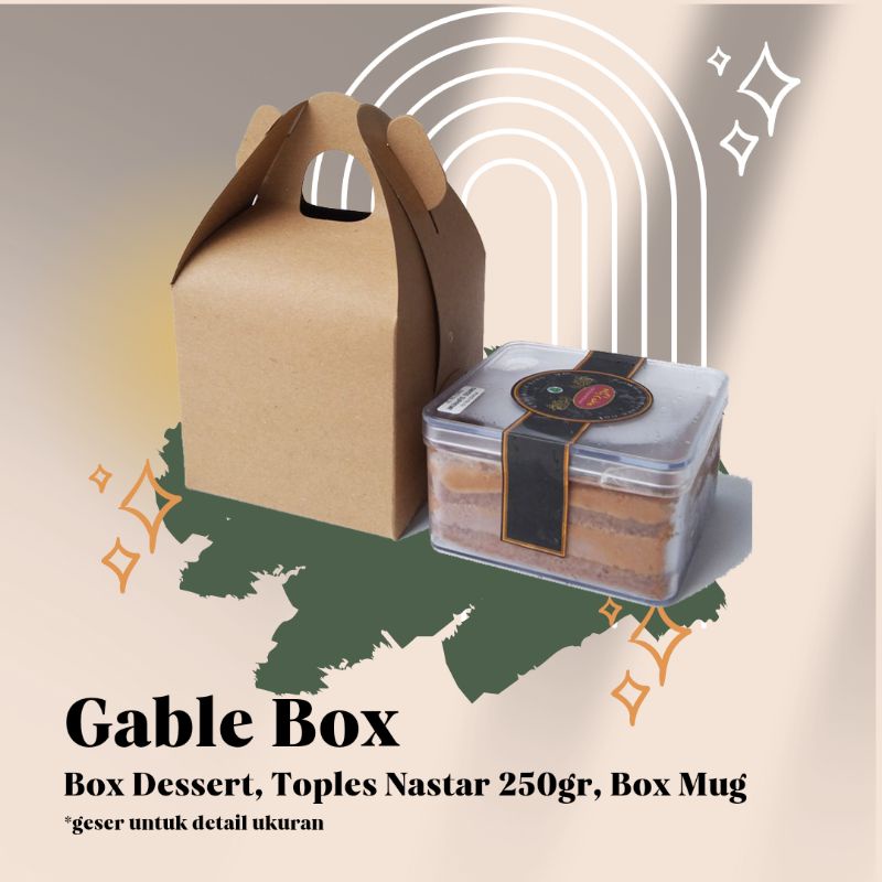 Jual GABLE BOX (free stiker) HAMPERS KUE LEBARAN 2 TOPLES nastar 250gr ...