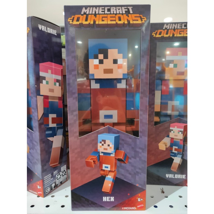 Jual Minecraft Dungeons Figure Hex, Valorie, Steve In Iron Armor Original | Shopee Indonesia