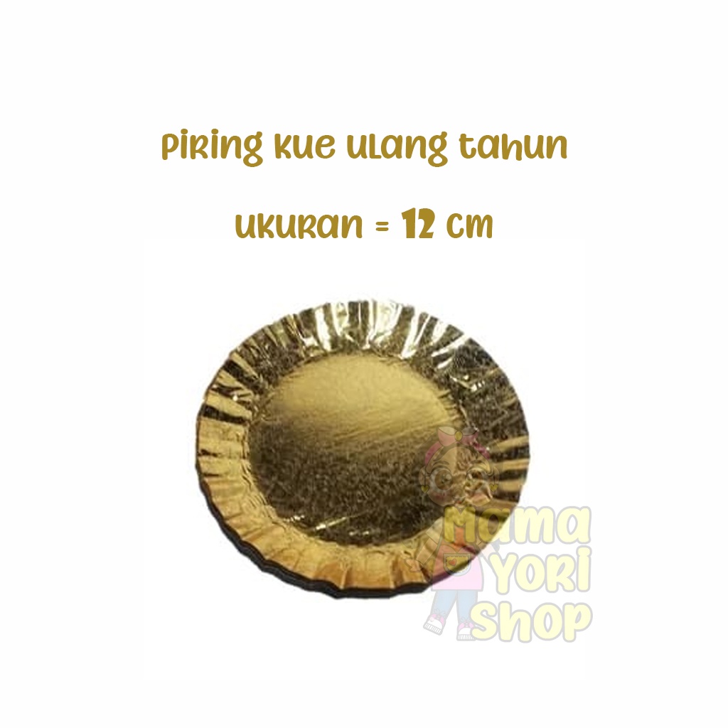 Jual PIRING KERTAS KUE TART ULANG TAHUN PAPER PLATE EMAS GOLD | Shopee Indonesia