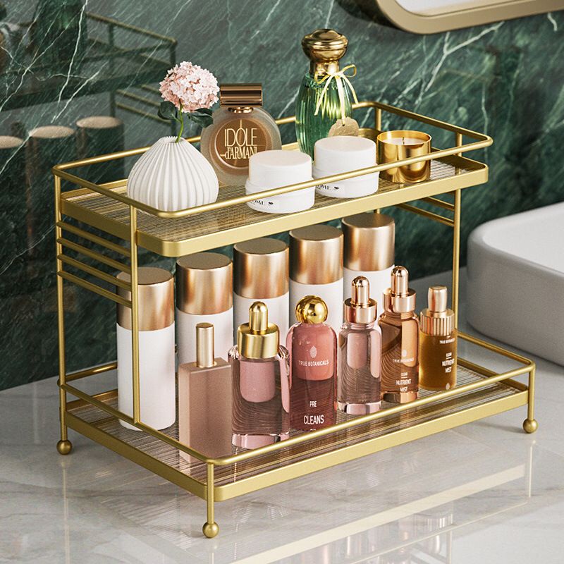 Jual PC 8P2 8P3 Rak Gold 2 Tingkat / Tempat Kosmetik Parfum / Rak ...
