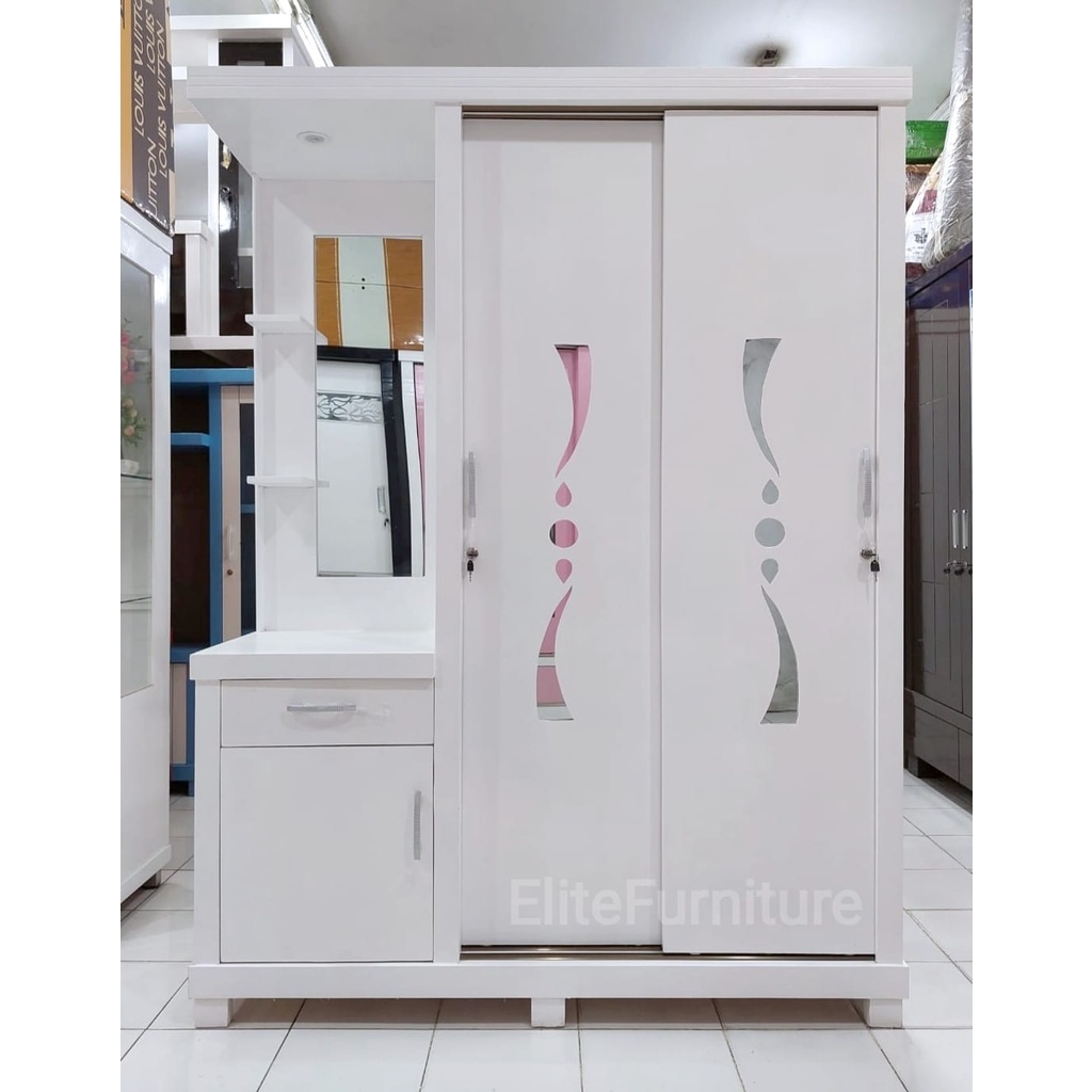 Jual Lemari Baju 2Pintu + Meja Rias , Lemari Pakaian 2Pintu Dan Tollet ...