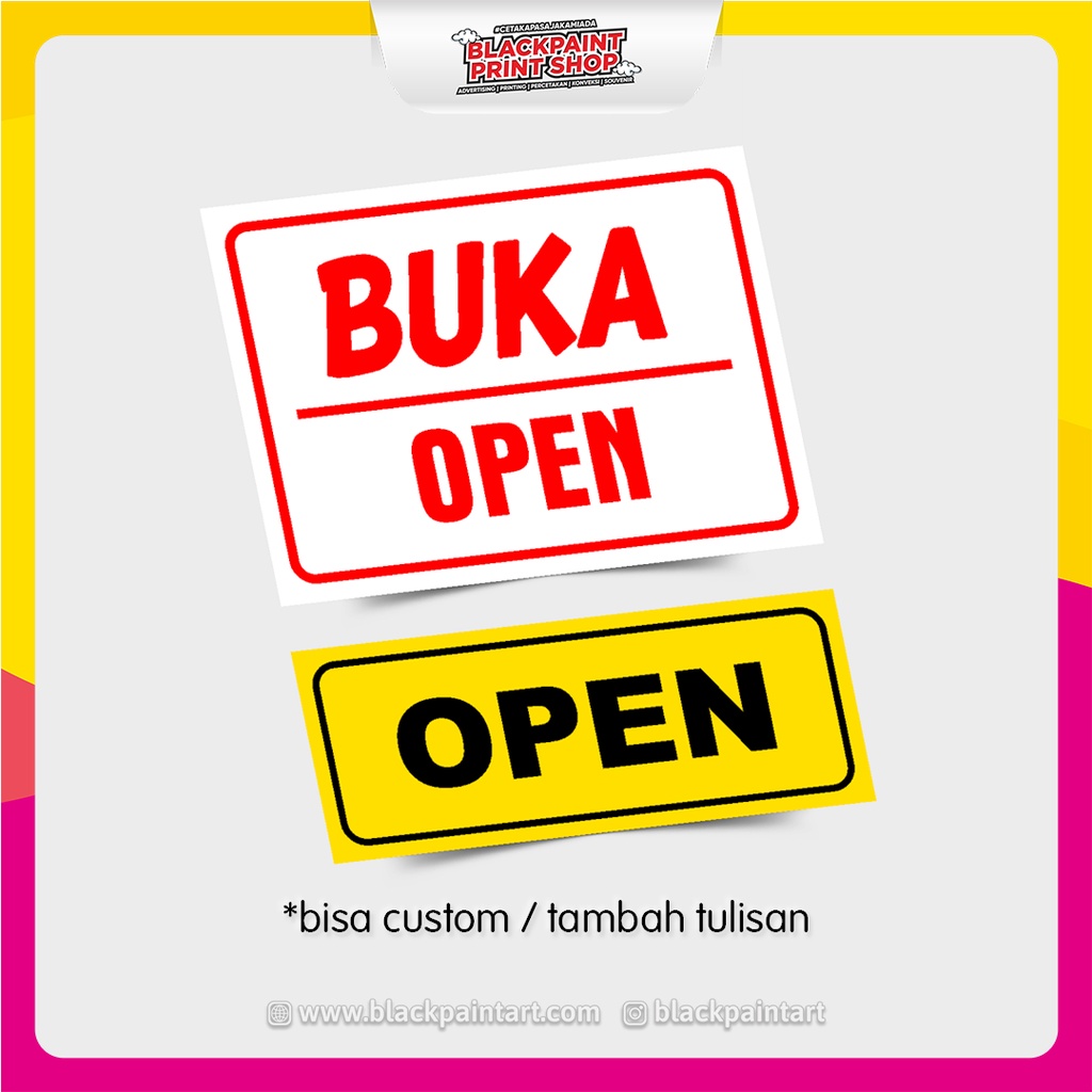 Jual Stiker Open Close / Stiker Buka Tutup | Shopee Indonesia