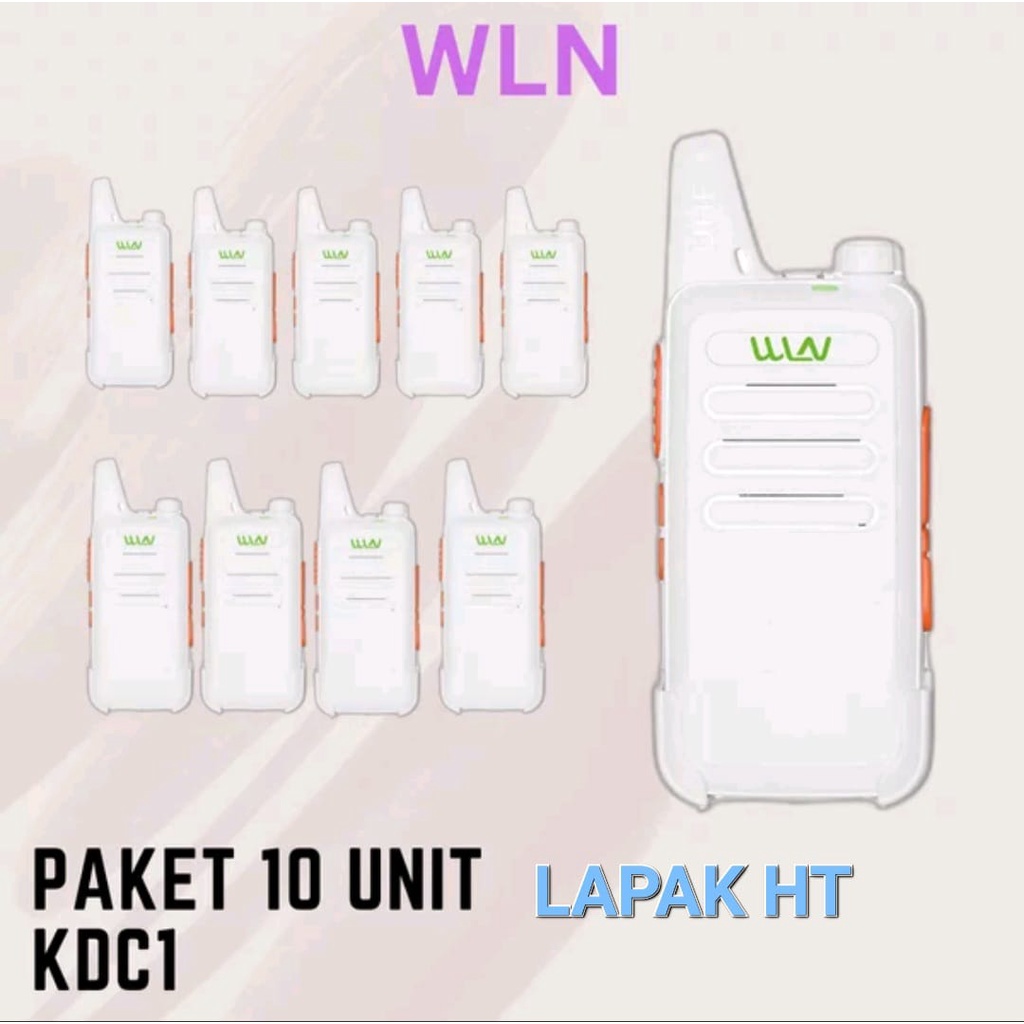Jual Paket 10 Unit HT Walkie Talkie WLN KD C1 Putih Handy Talky WLAN ...