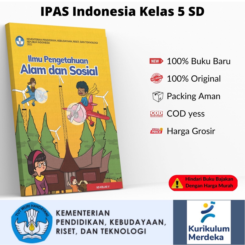 Jual Buku IPAS Kelas 5 SD Kurikulum Merdeka Kemdikbudristek | Shopee Indonesia