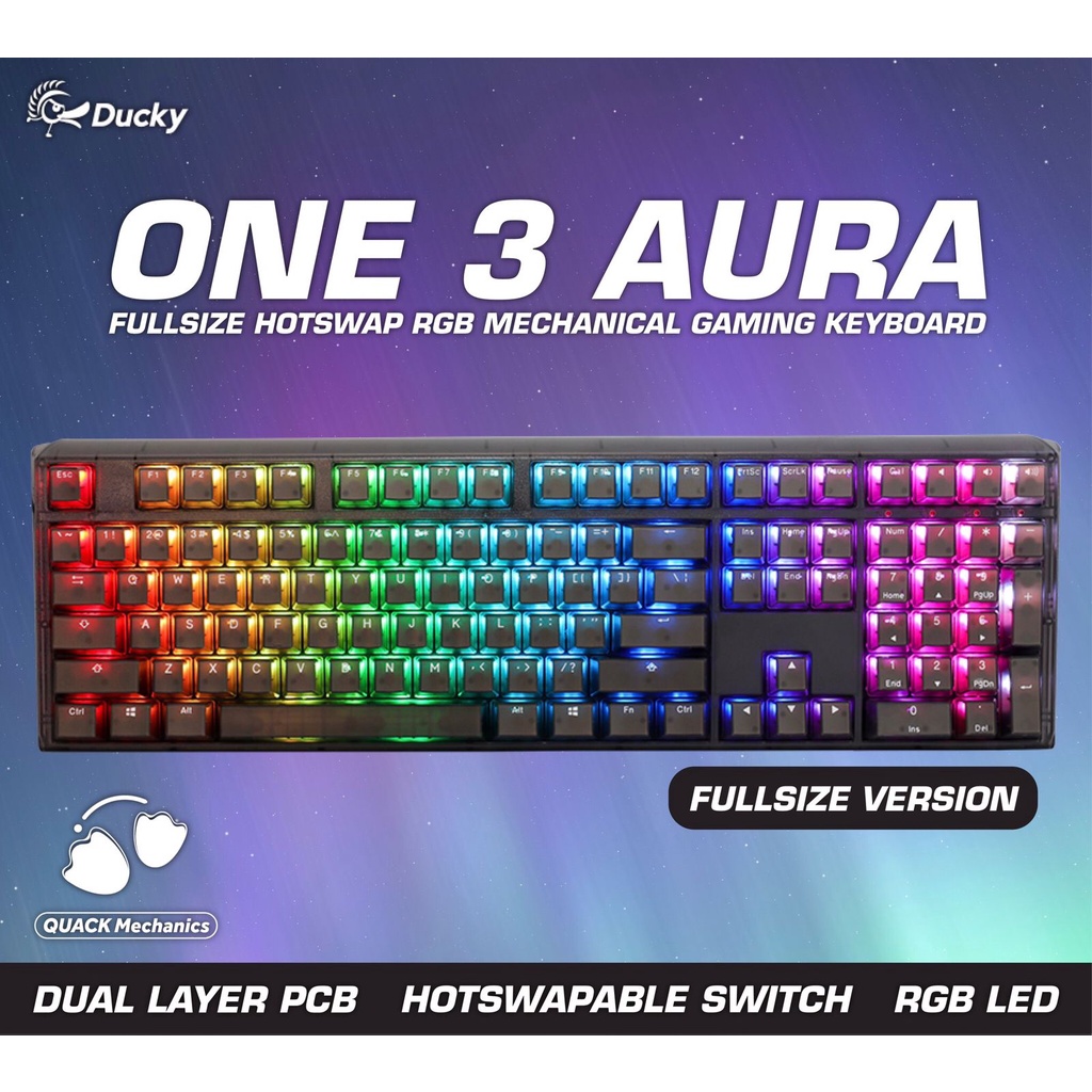 Jual DUCKY ONE 3 AURA FULLSIZE RGB MECHANICAL GAMING KEYBOARD | Shopee ...