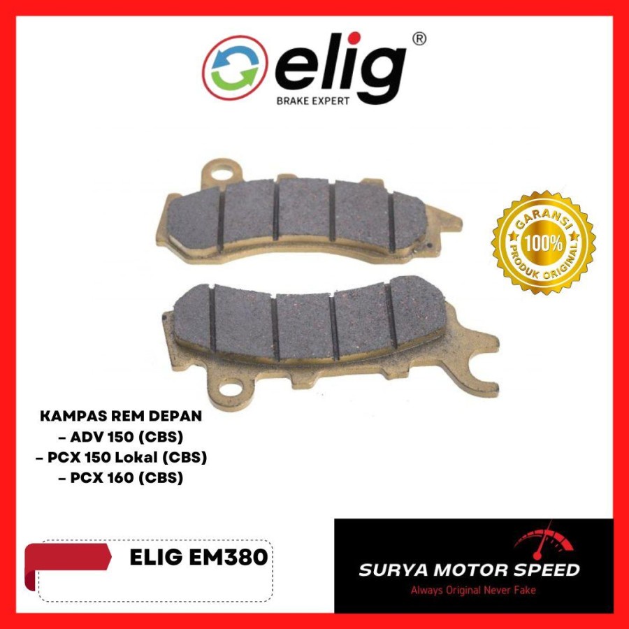 Jual Kampas Rem Depan Motor ELIG EM380 ADV150 (CBS) PCX150 (CBU)PCX160 ...