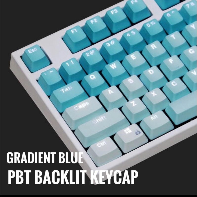Jual PBT 87 Keycaps Gradient Blue | Shopee Indonesia