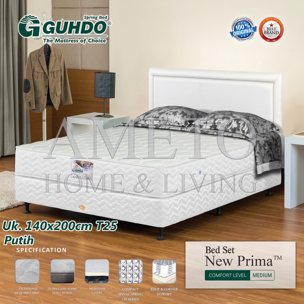 Jual Guhdo Springbed New Prima 140x200 Prospine Style Full Set | Shopee ...