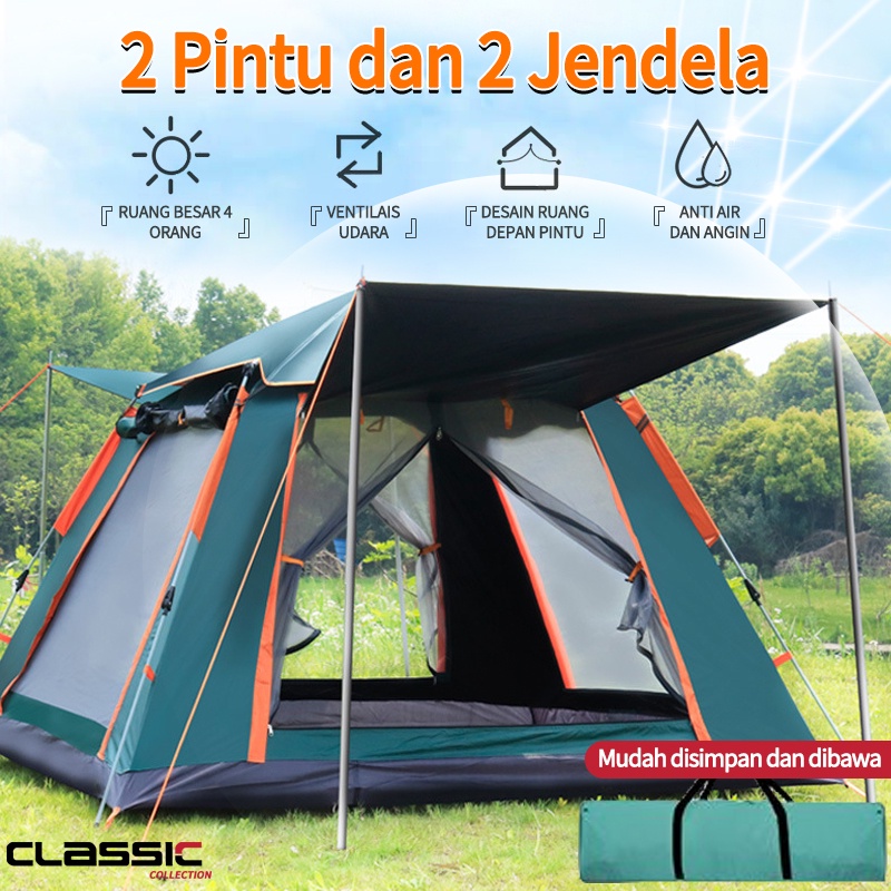 Jual Tenda Camping 4-6 Orang Portable Waterproof Camping Tent ...