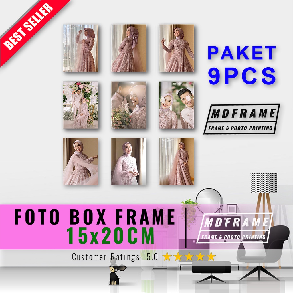 Jual CETAK FOTO BOX UKURAN 15X20 / 6R | PAJANGAN DINDING | FRAME PHOTO ...