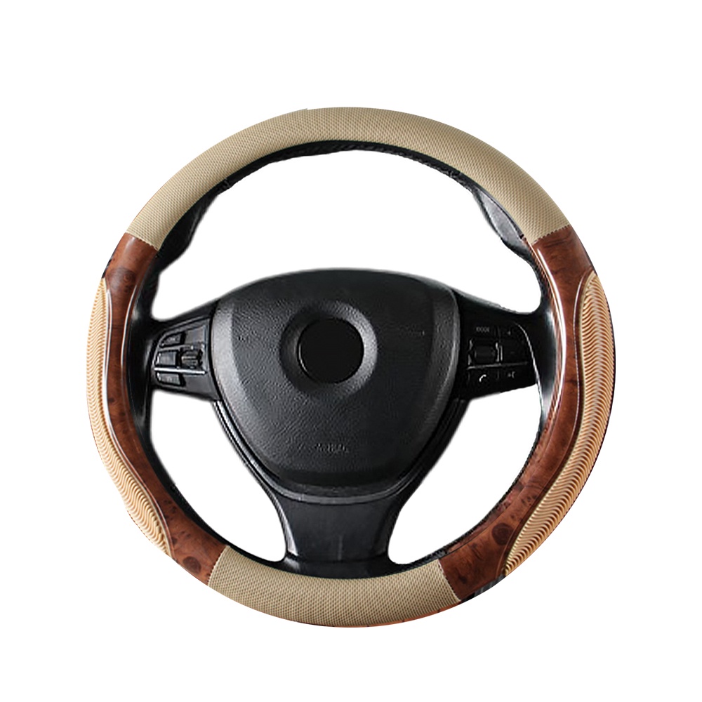 Jual cover stir sarung setir mobil motif kayu kulit Sintetis Universal ...