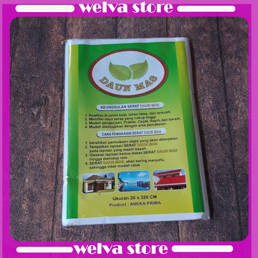 Jual Serat Tisu Pelapis Anti Bocor Ukuran 20 x 320 cm Daun Mas | Shopee ...