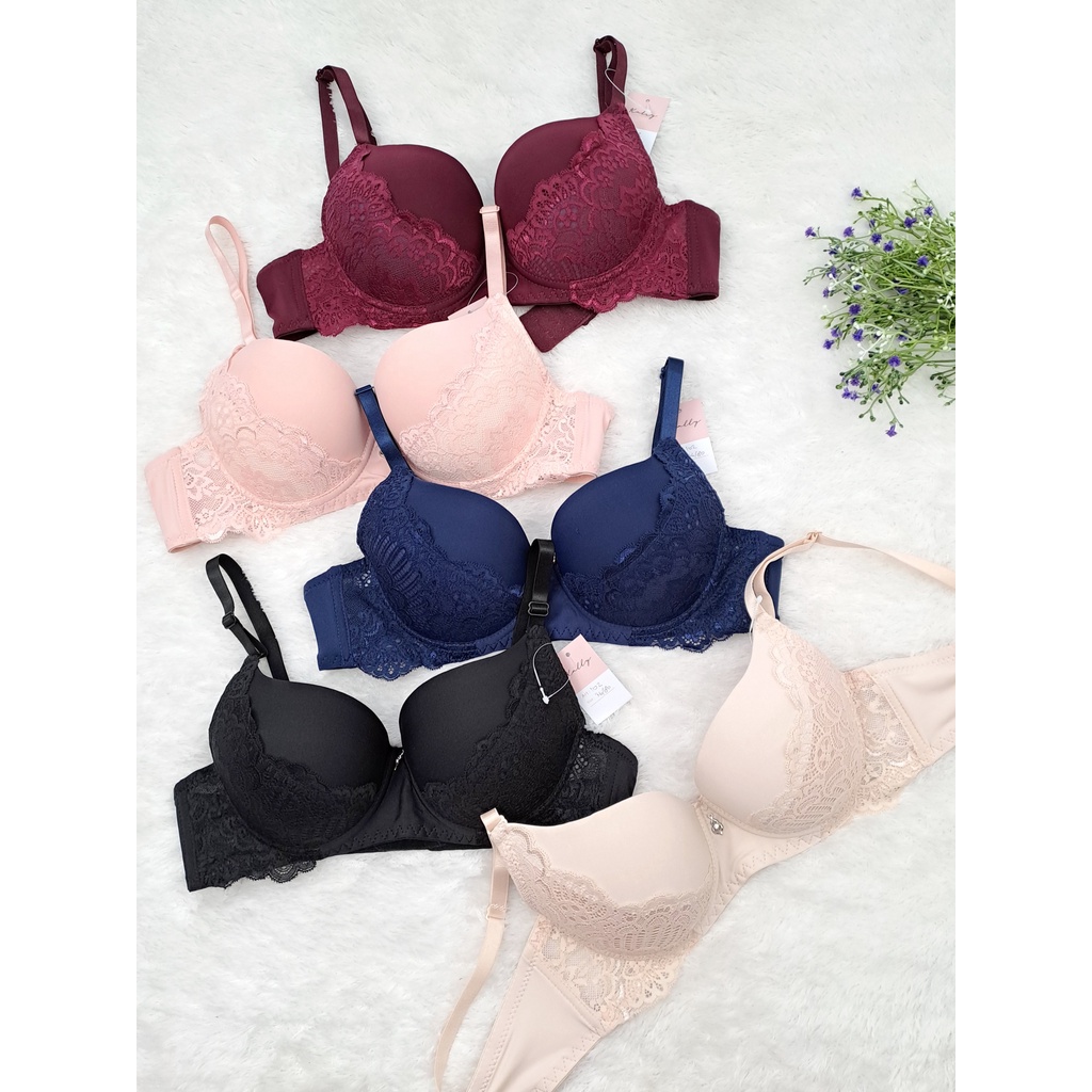 Jual Bra Berkawat BH renda cantik - busa tipis KALLY 102 Size 34-40 | Shopee Indonesia