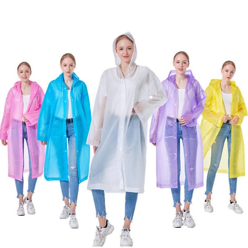 Jual Jas Hujan Dewasa Terusan EVA Raincoat Mantel Hujan Terusan Polos Lightweight Bahan EVA PEVA ...