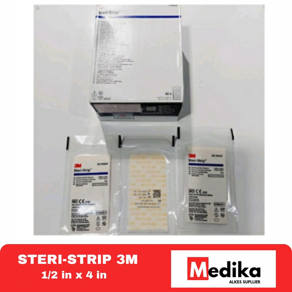Jual Steri-Strip 3M 1/2 in x 4 in / Elastic Skin Closure /Steri-Strip ...