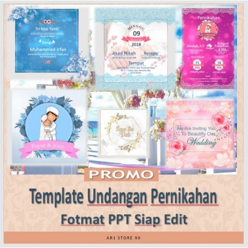 Jual Template Video Undangan Pernikahan Digital Format Ppt Siap Edit