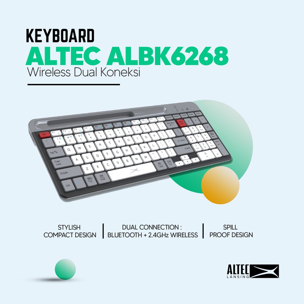 Jual Altec Lansing Keyboard Dual Mode Wireless Bluetooth ALBK6268 ...