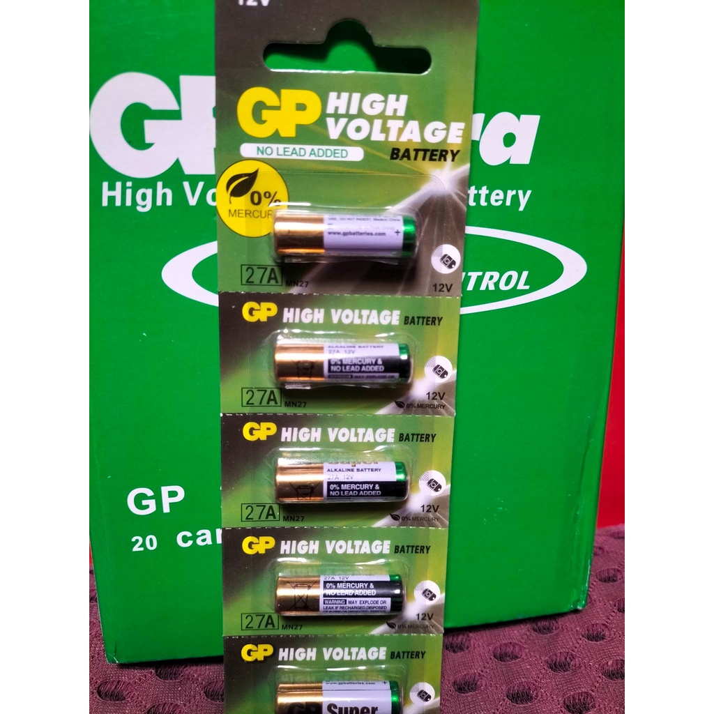Jual Batre Baterai Battery Alkaline GP 27A A27 12v High Voltage ...