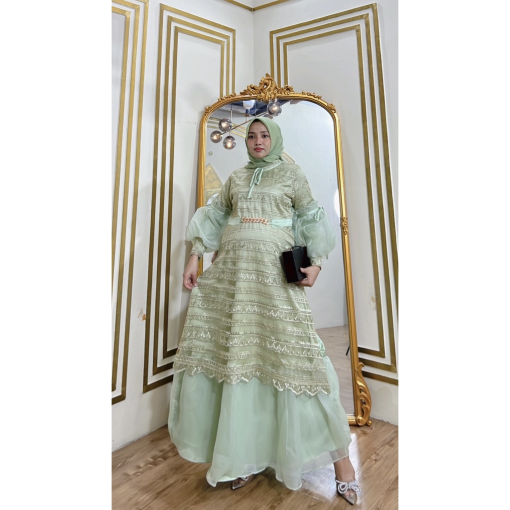Jual Fevita Dress | Gamis | Silk | Tulle | Organza | Tille | Bordir ...