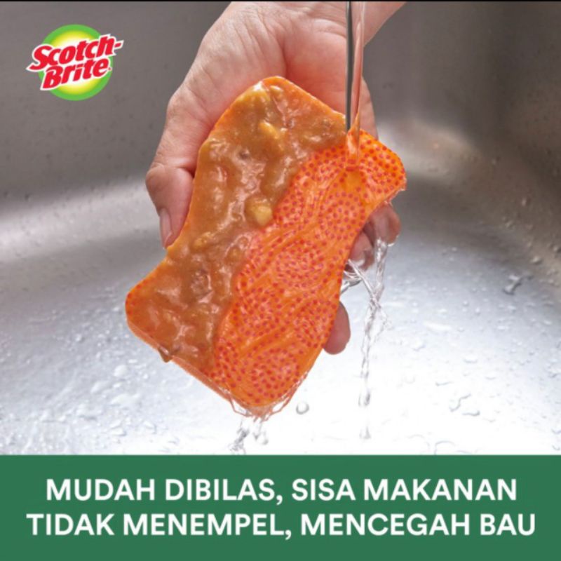 Jual Scotch brite 3M sabut spons scrub dots NS SDNSPK2 | Shopee Indonesia