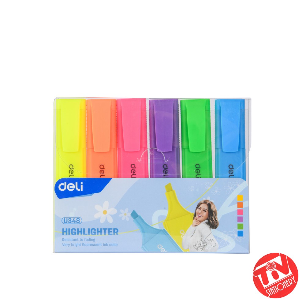 Jual [DELI X AGNEZ MO] Deli Highlighter / Penanda Isi 6 Warna Terang ...