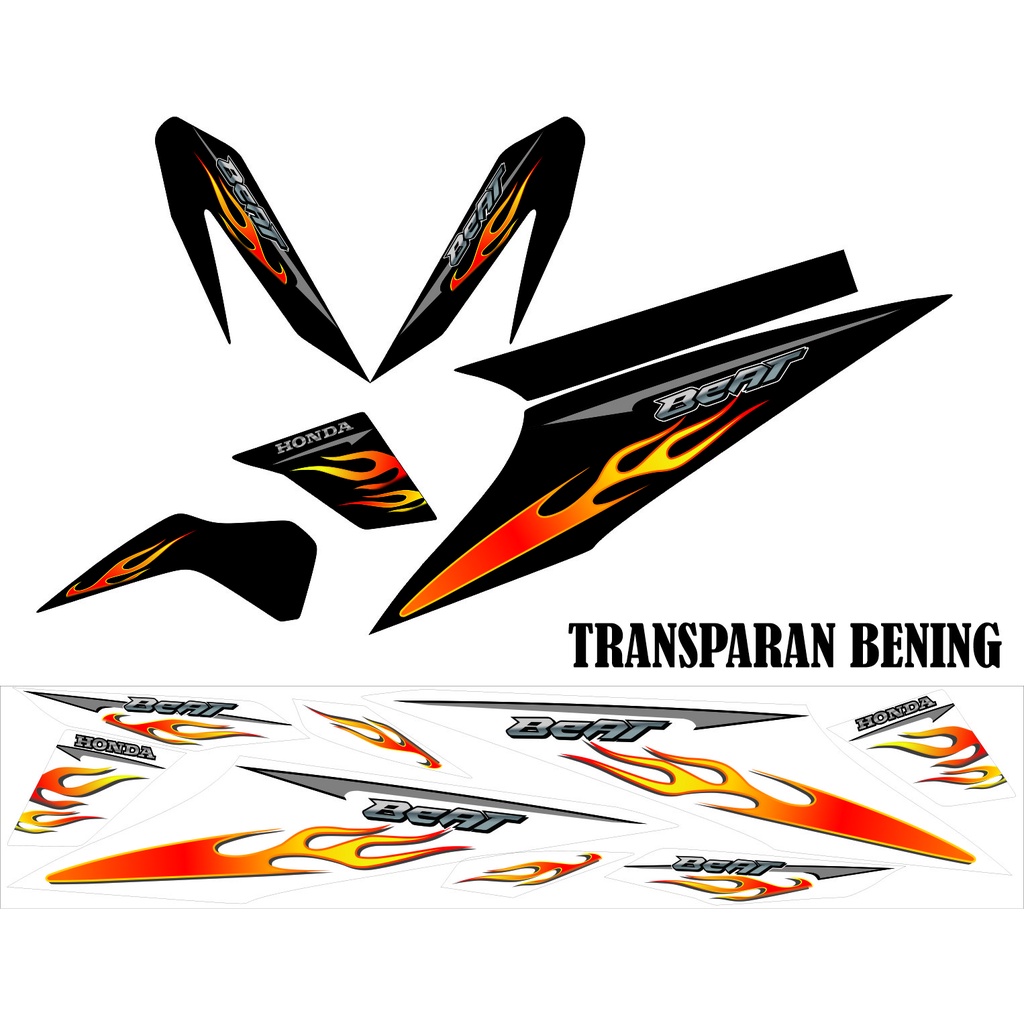 Jual STRIPING BEAT KARBU TRANSPARAN MOTIP API | Shopee Indonesia
