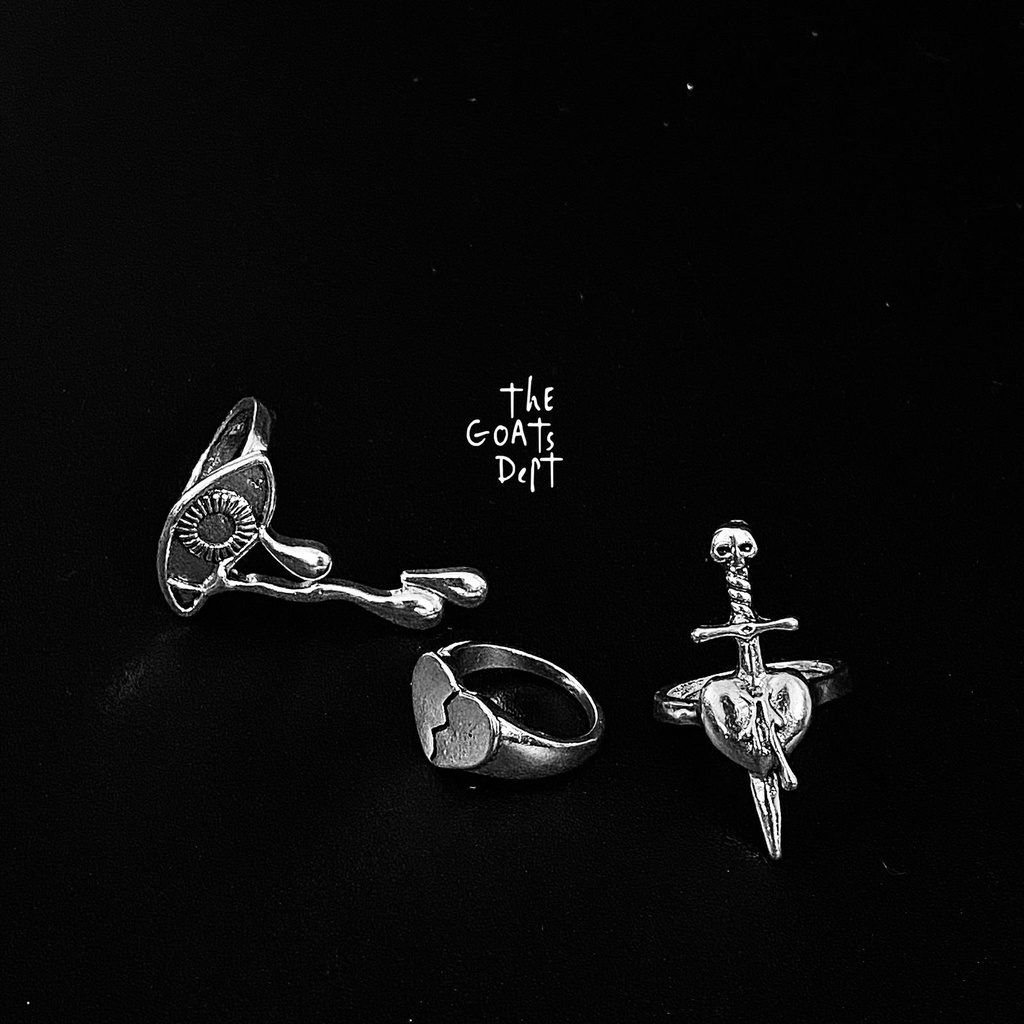 Jual The Goats Dept - Dagger Eye Love Ring Set Original / tgd664 cincin ...