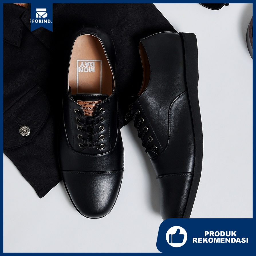 Jual Oxford Full Black | 38-46 | Sepatu Pantofel Santai Kasual Kerja ...