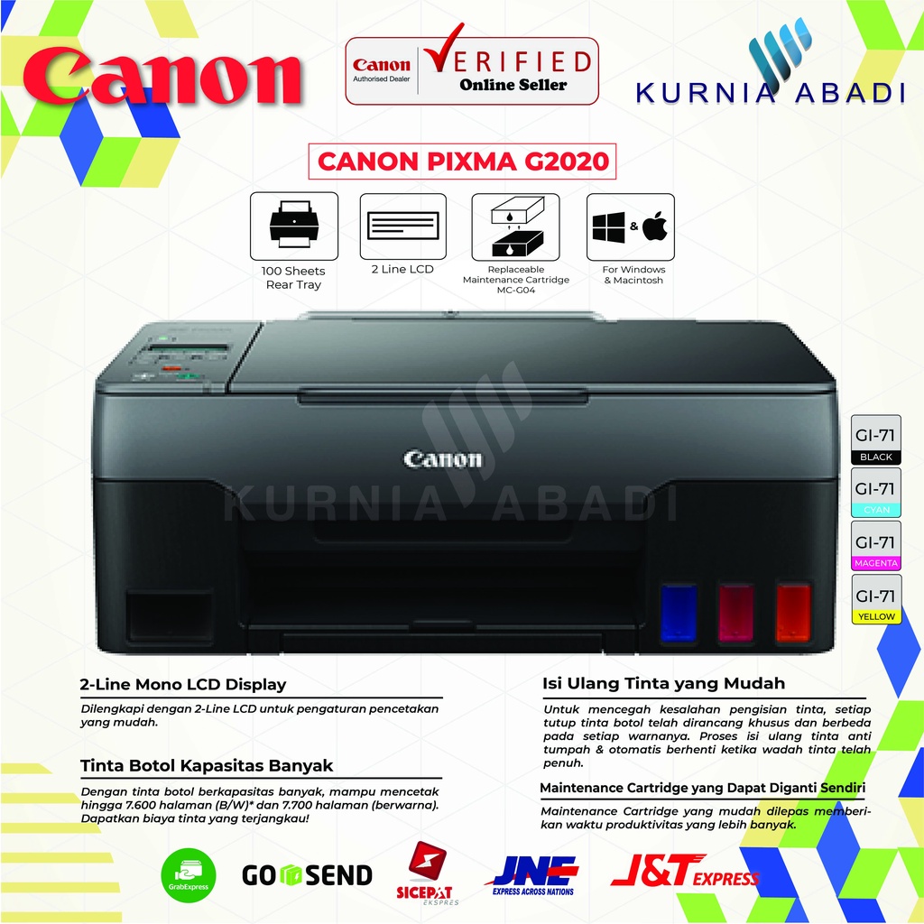 Jual Printer Canon Pixma G2020 G 2020 Print, Scan, Copy | Shopee Indonesia