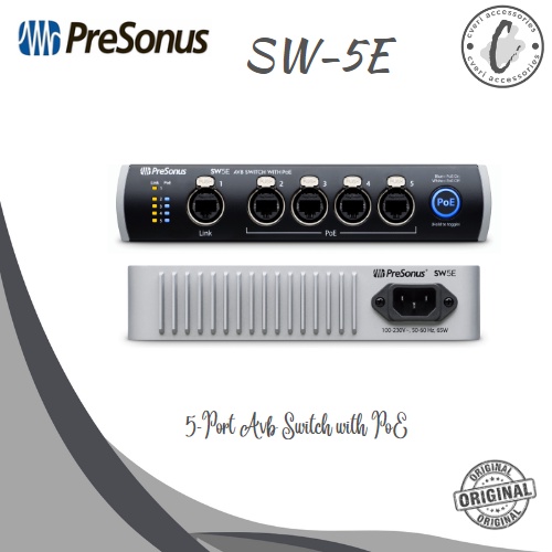 Jual Presonus SW5E 5-Port AVB Switch with PoE Original SW-5E | Shopee ...