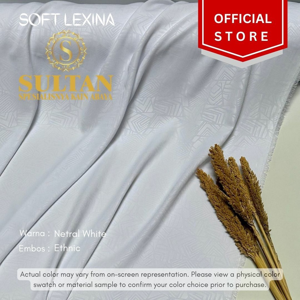 Jual 0CM EMBOS ETHNIC SOFT LEXINA NETRAL WHITE KAIN ABAYA SULTAN (MEREK ...