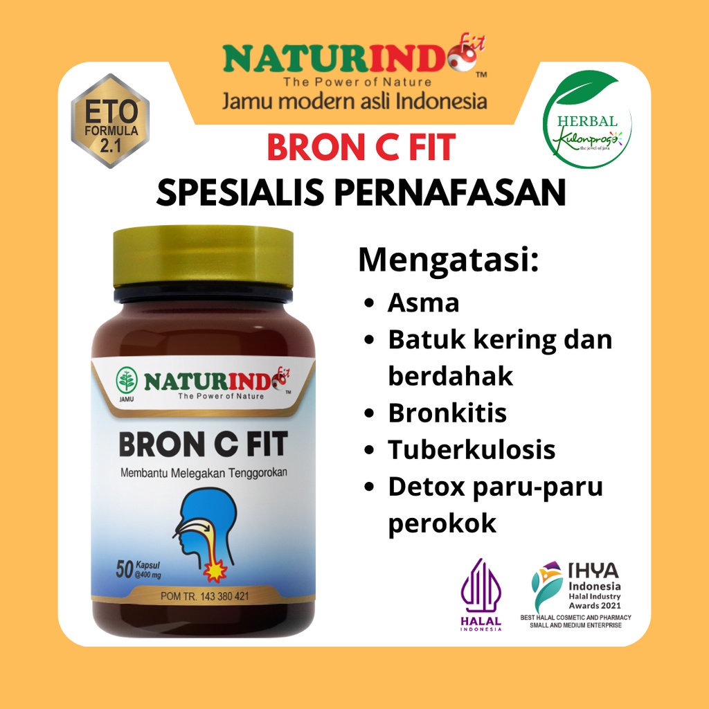 Jual Bron C Fit Obat Batuk Berdahak Kering Berdarah Menahun Ampuh isi ...